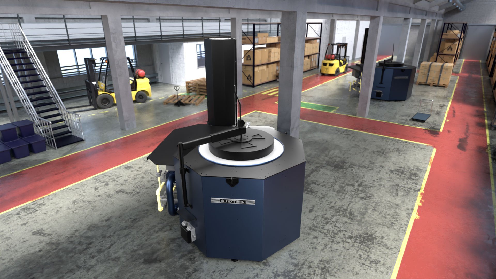 Gas-fired crucible furnace (AMG)