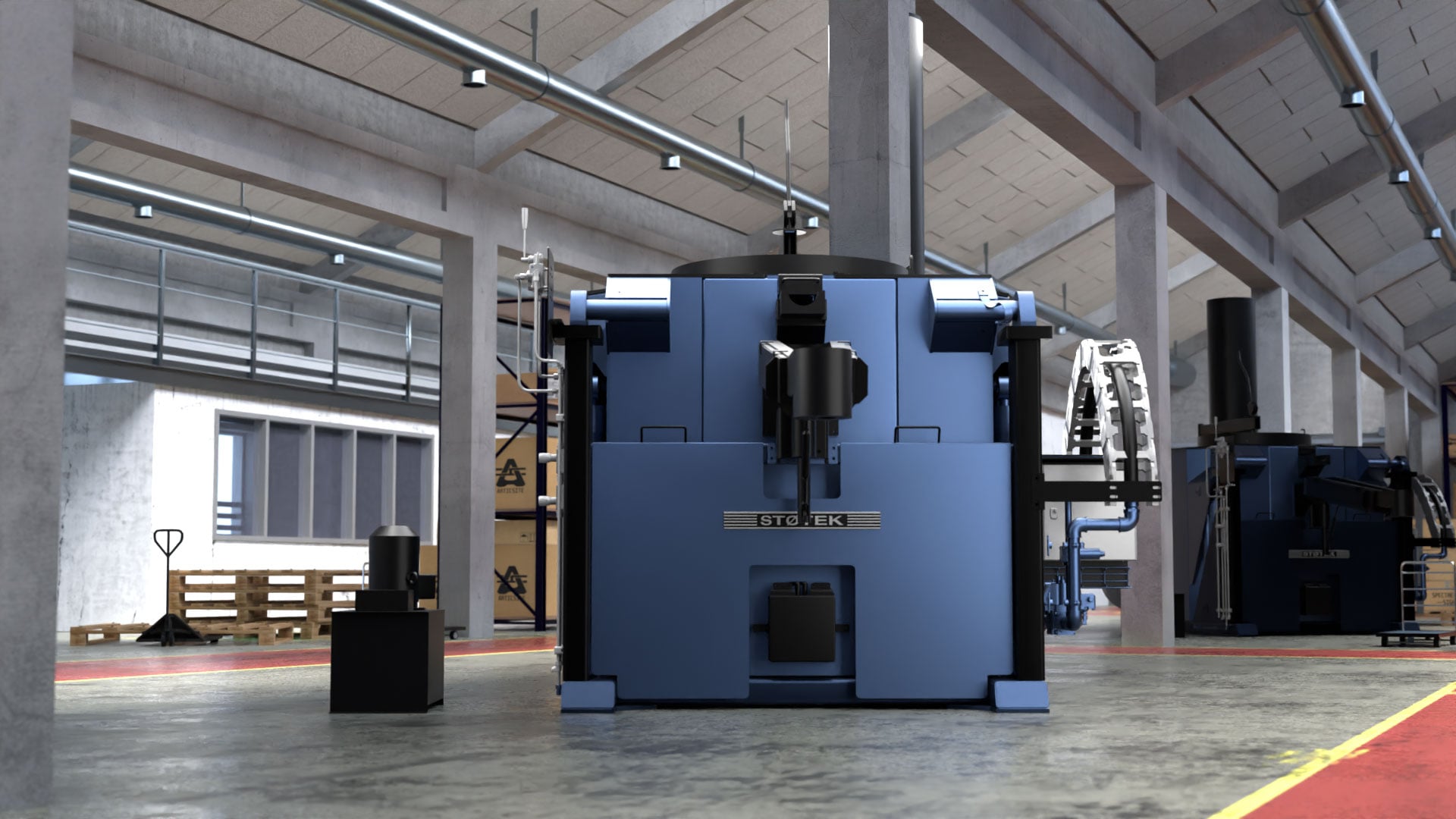 Gas-fired crucible furnace titling (AMGT)